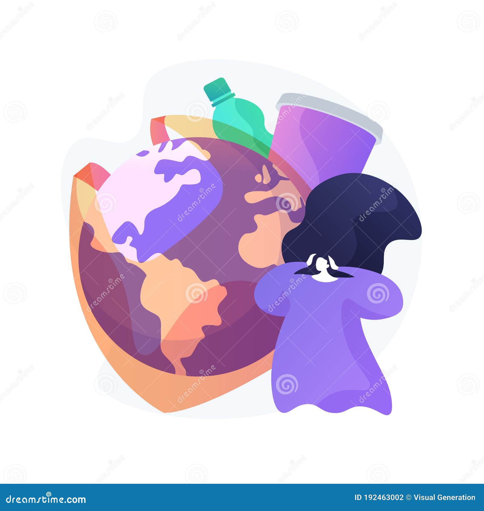Plastic Pollution Abstract Concept Vector Illustration. Stock Vector ...