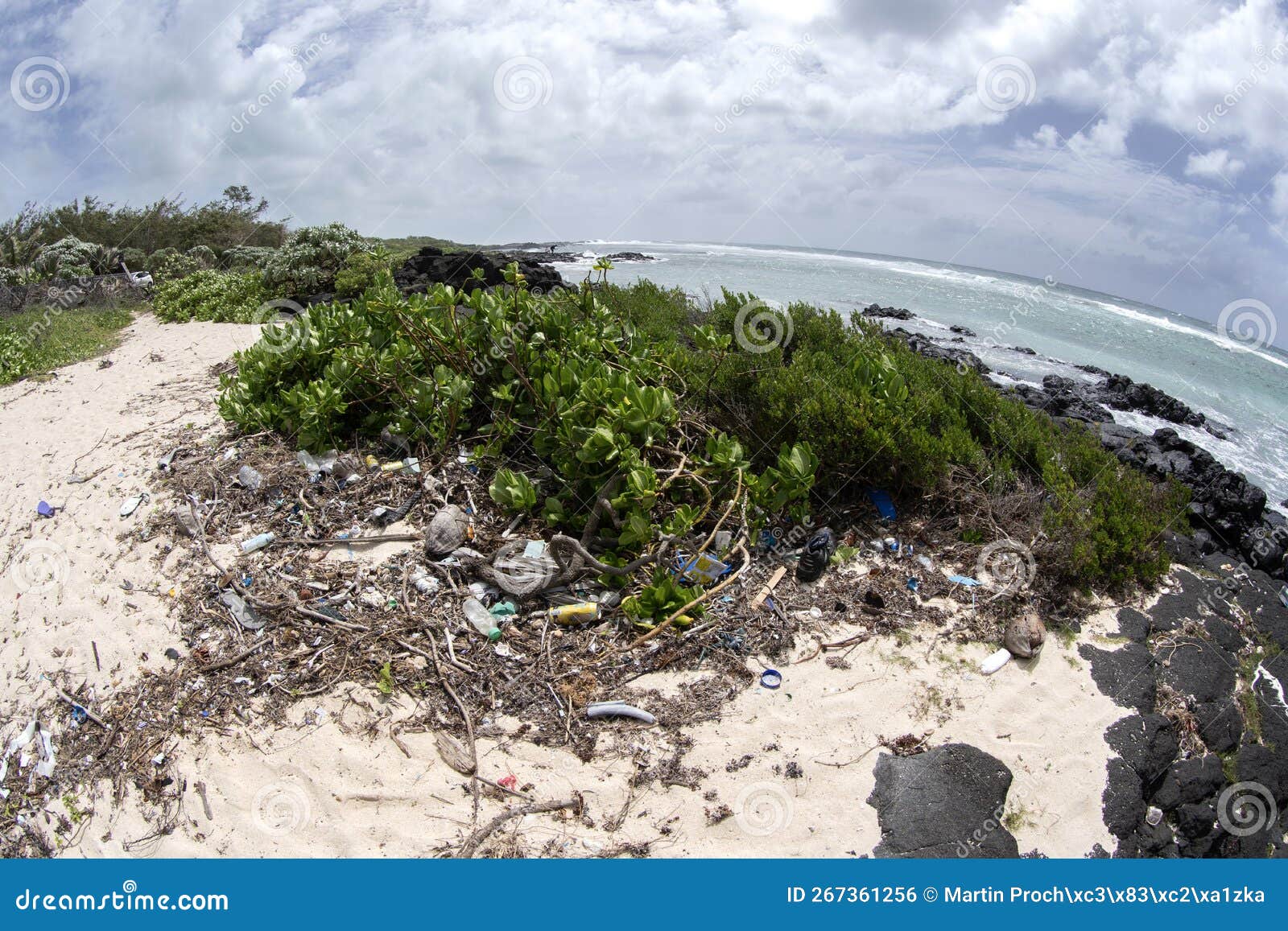 Plastic, Pollution, Mauritius, Indian Ocean Stock Photo - Image of ...