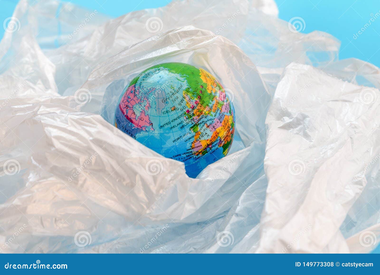 The Earth Drowning In Recyclable Plastic And Trash With Storm ...