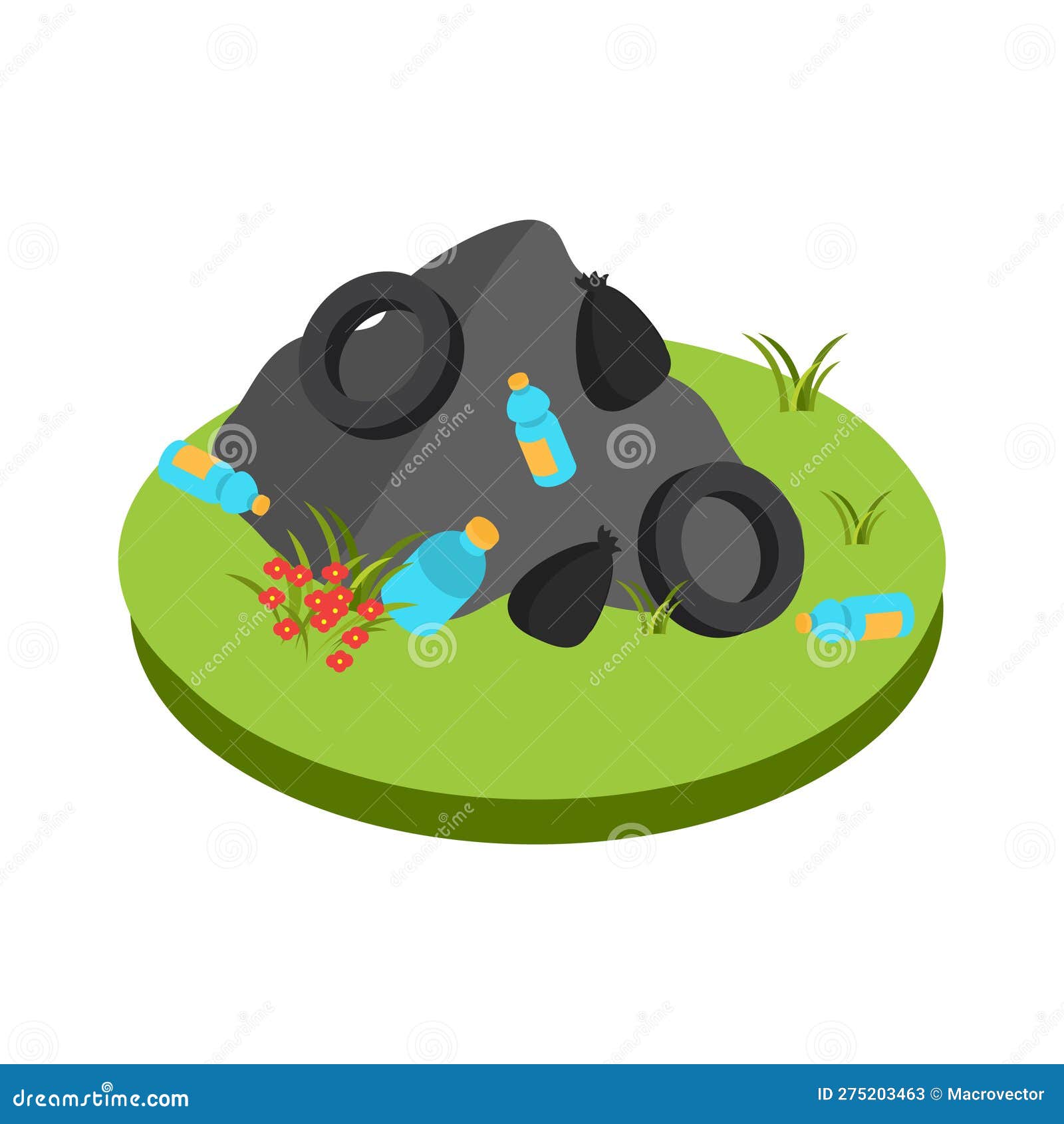 Plastic Pollution Concept stock vector. Illustration of effect - 275203463