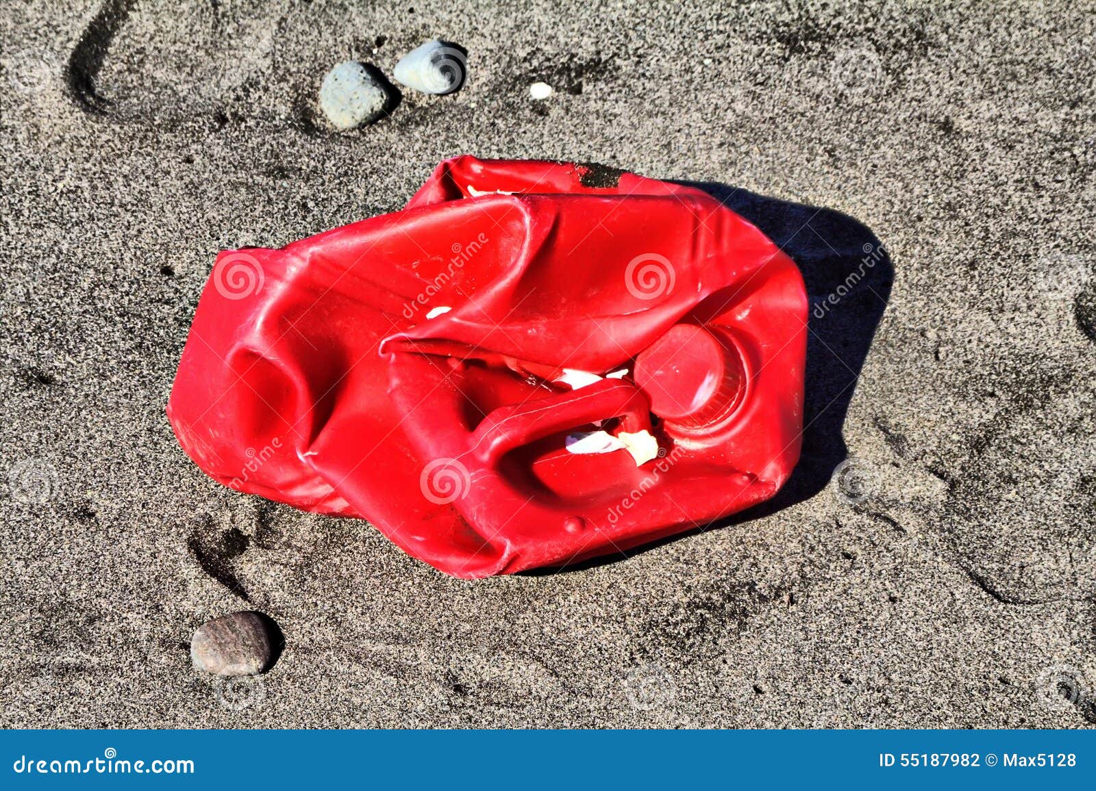 Plastic Pollution Garbage on the Sea Shore Stock Photo - Image of ...