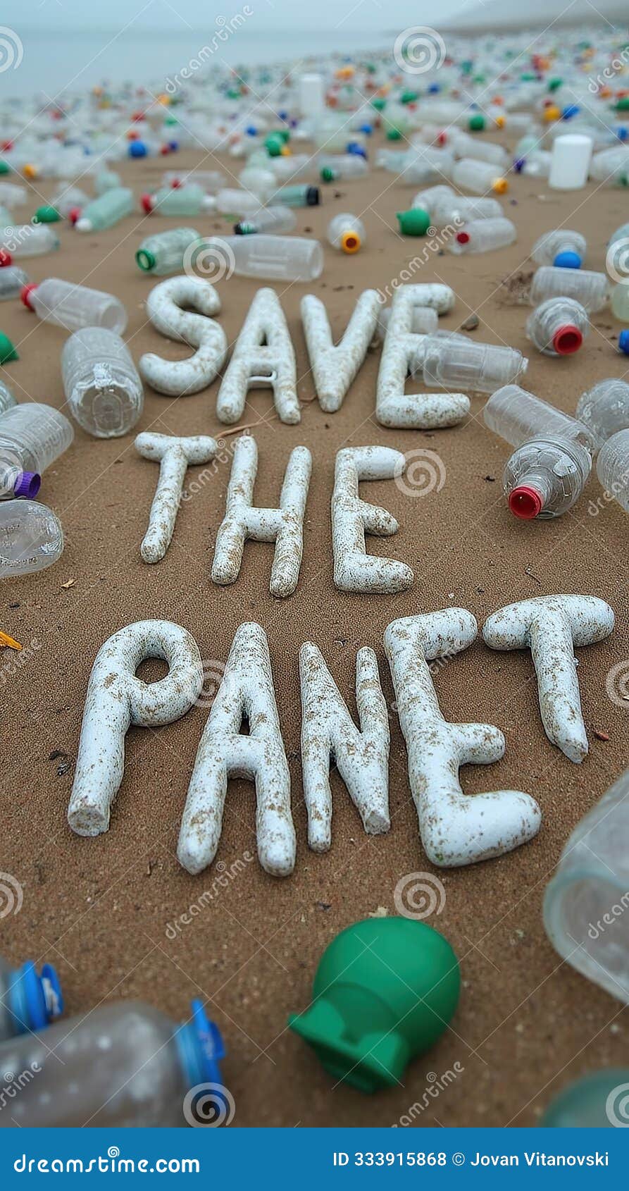 Plastic Pollution Message on Beach Emphasizes Environmental ...