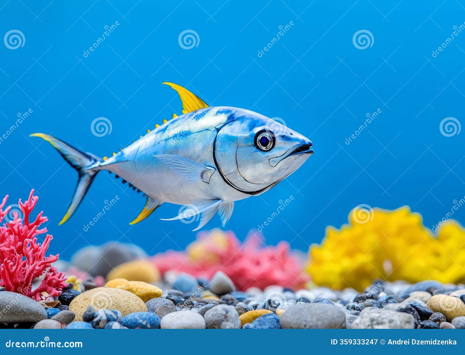 Plastic Pollution in the Ocean Endangers the Safety of Tuna. Stock ...