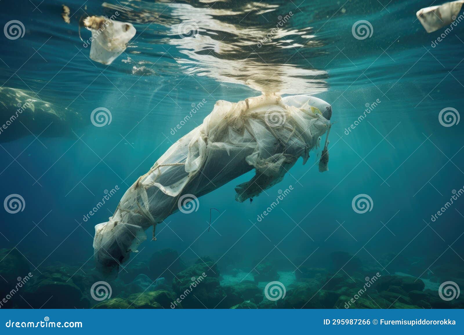 Plastic Pollution in the Ocean Environmental Problem Garbage Floating ...