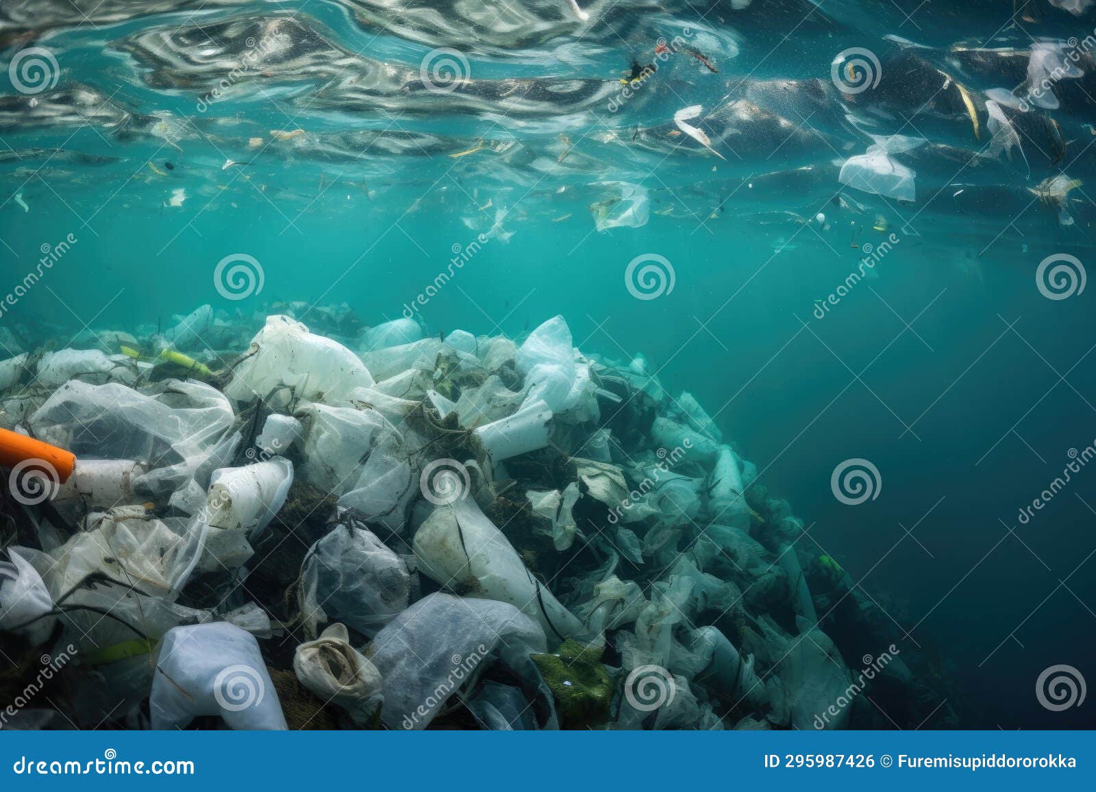 Plastic Pollution in the Ocean Environmental Problem Garbage Floating ...