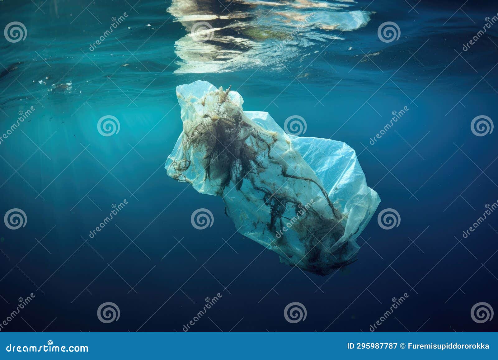 Plastic Pollution in the Ocean Environmental Problem Garbage Floating ...