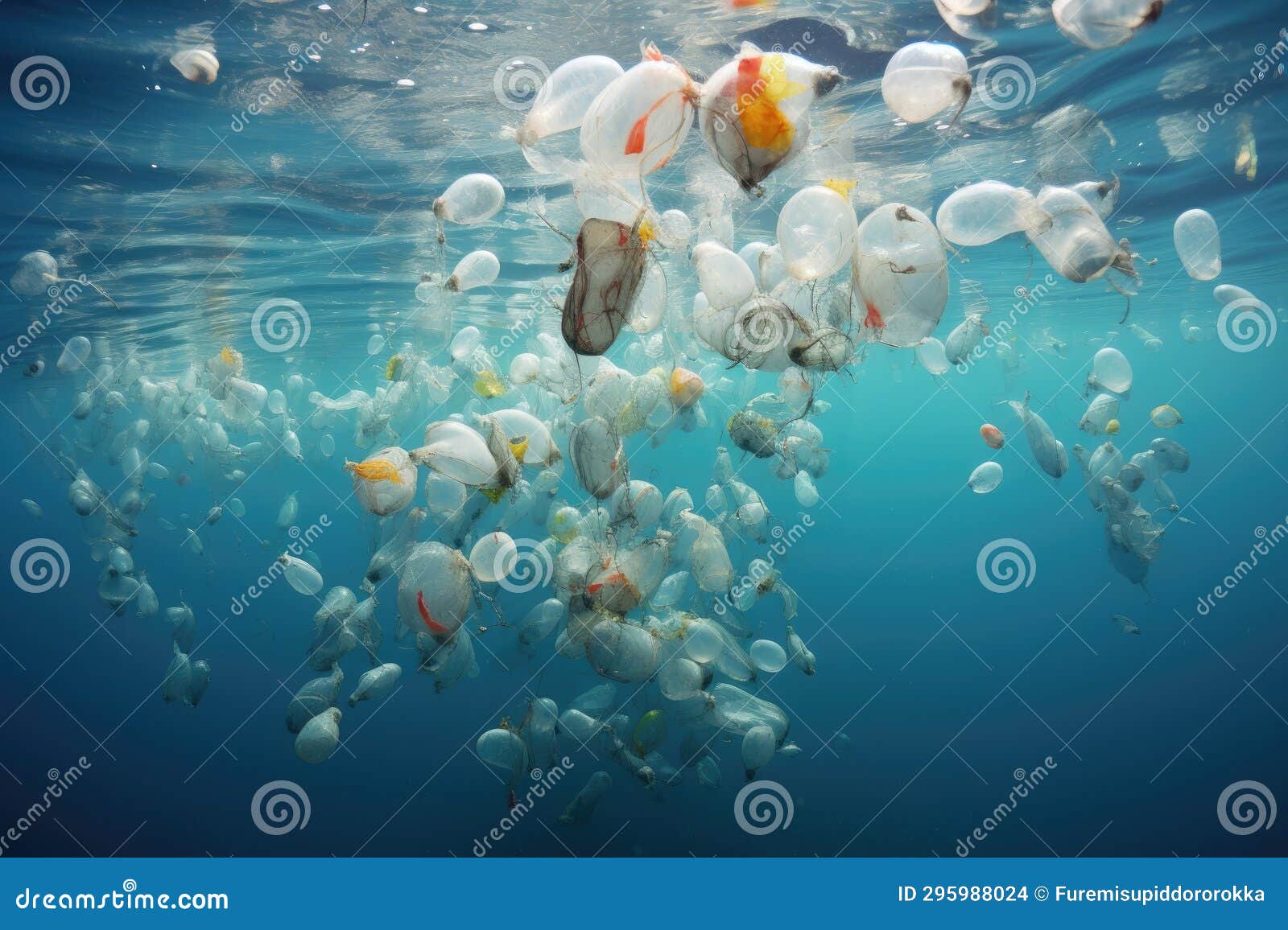 Plastic Pollution in the Ocean Environmental Problem Garbage Floating ...