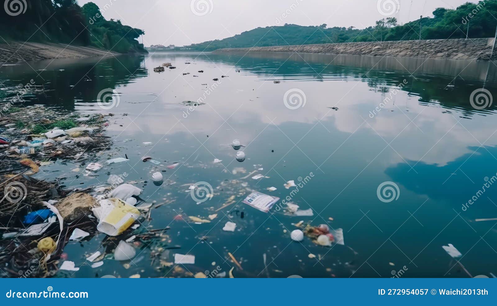Plastic Pollution In Ocean. Problem Plastic Bottles And Microplastics ...