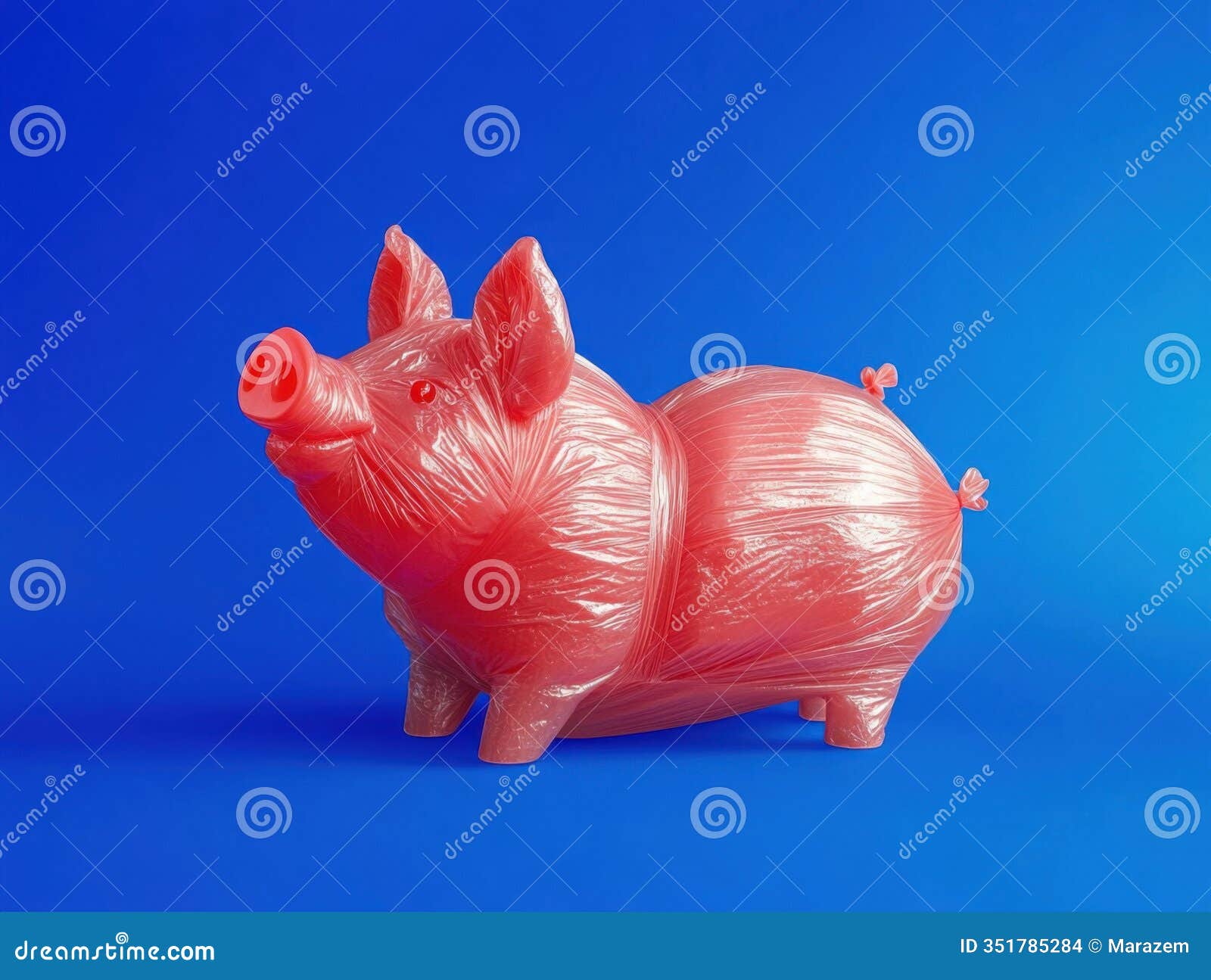 Plastic pollution pig stock illustration. Illustration of pollution ...
