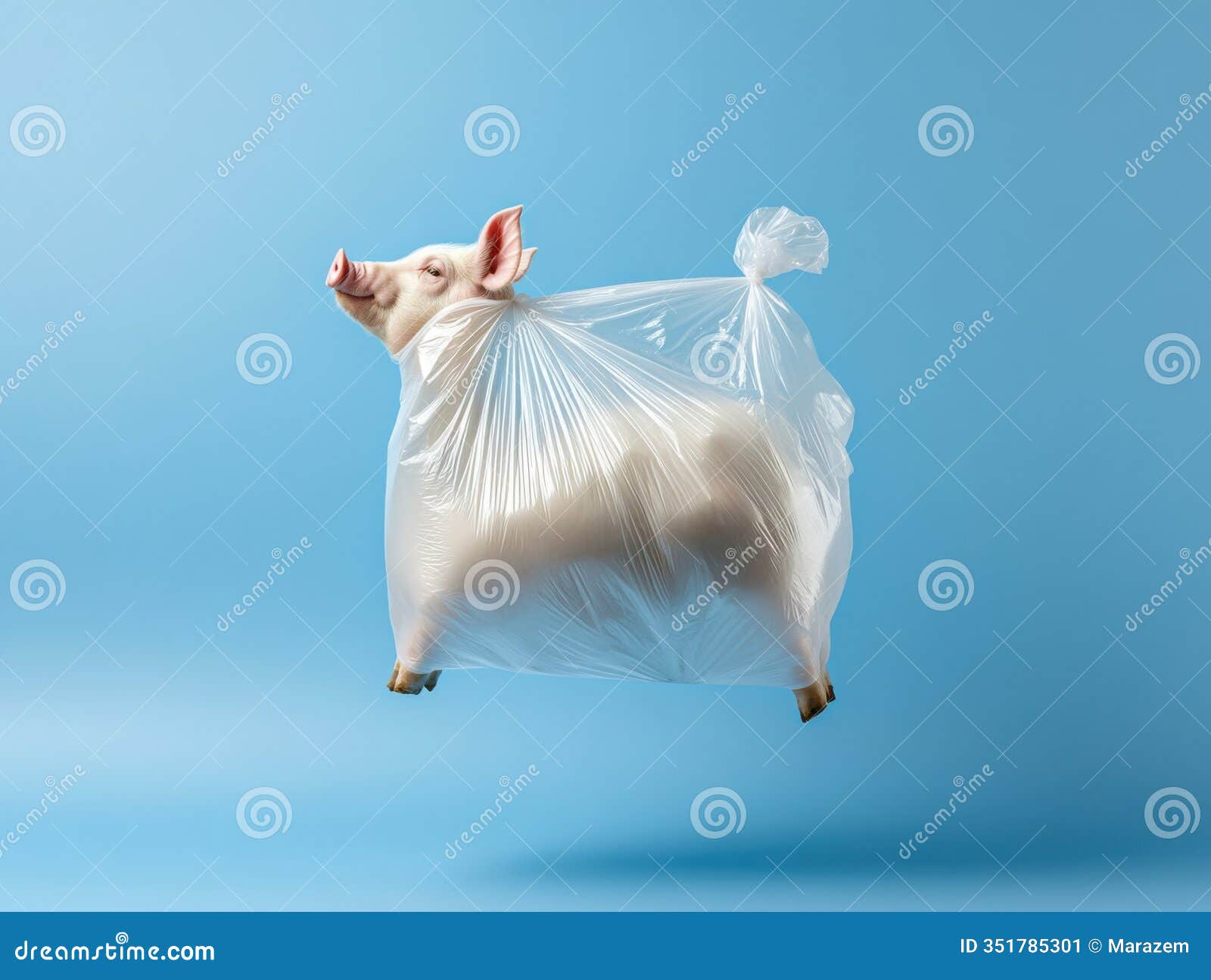 Plastic Pollution Pig, Plastic Pollution Theme Stock Illustration ...