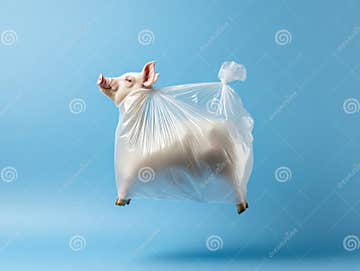 Plastic Pollution Pig, Plastic Pollution Theme Stock Illustration ...