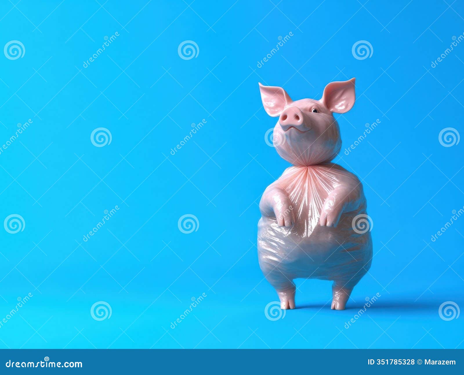 Plastic Pollution Pig, Plastic Pollution Theme Stock Illustration ...