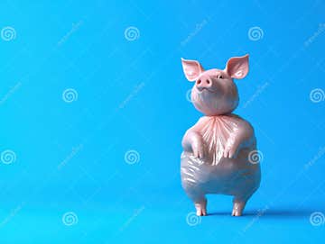 Plastic Pollution Pig, Plastic Pollution Theme Stock Illustration ...