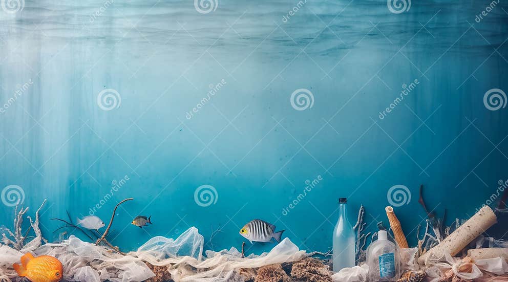 Plastic Pollution. Problem Plastic Bottles and Microplastics. Marine ...