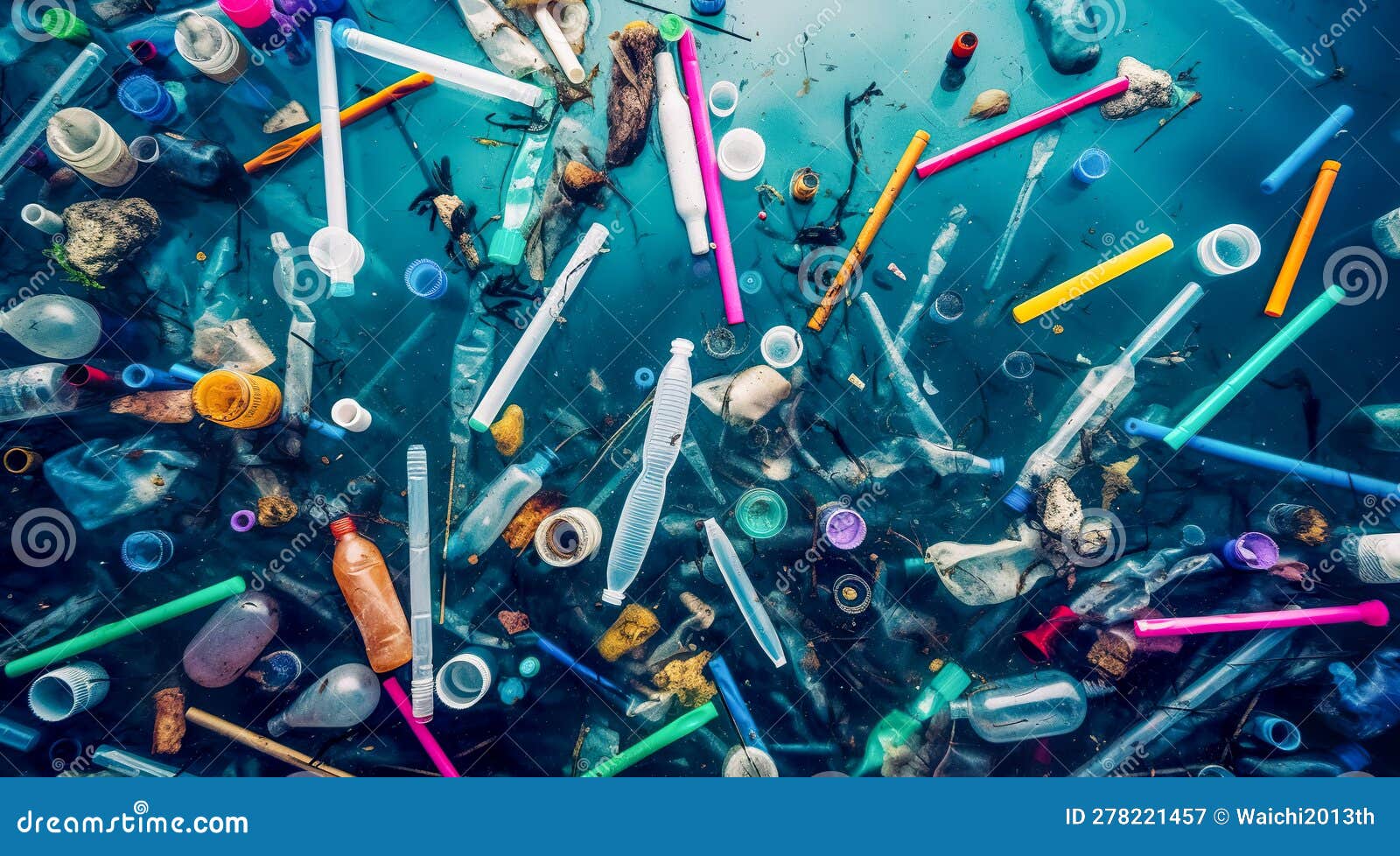 Plastic Pollution. Problem Plastic Bottles and Microplastics. Marine ...