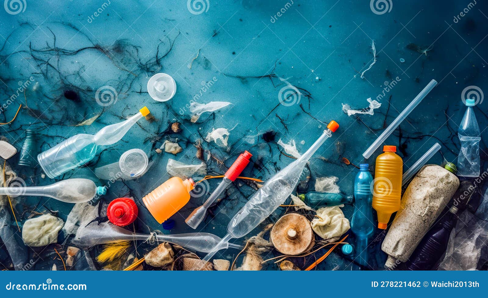 Plastic Pollution. Problem Plastic Bottles and Microplastics. Marine ...