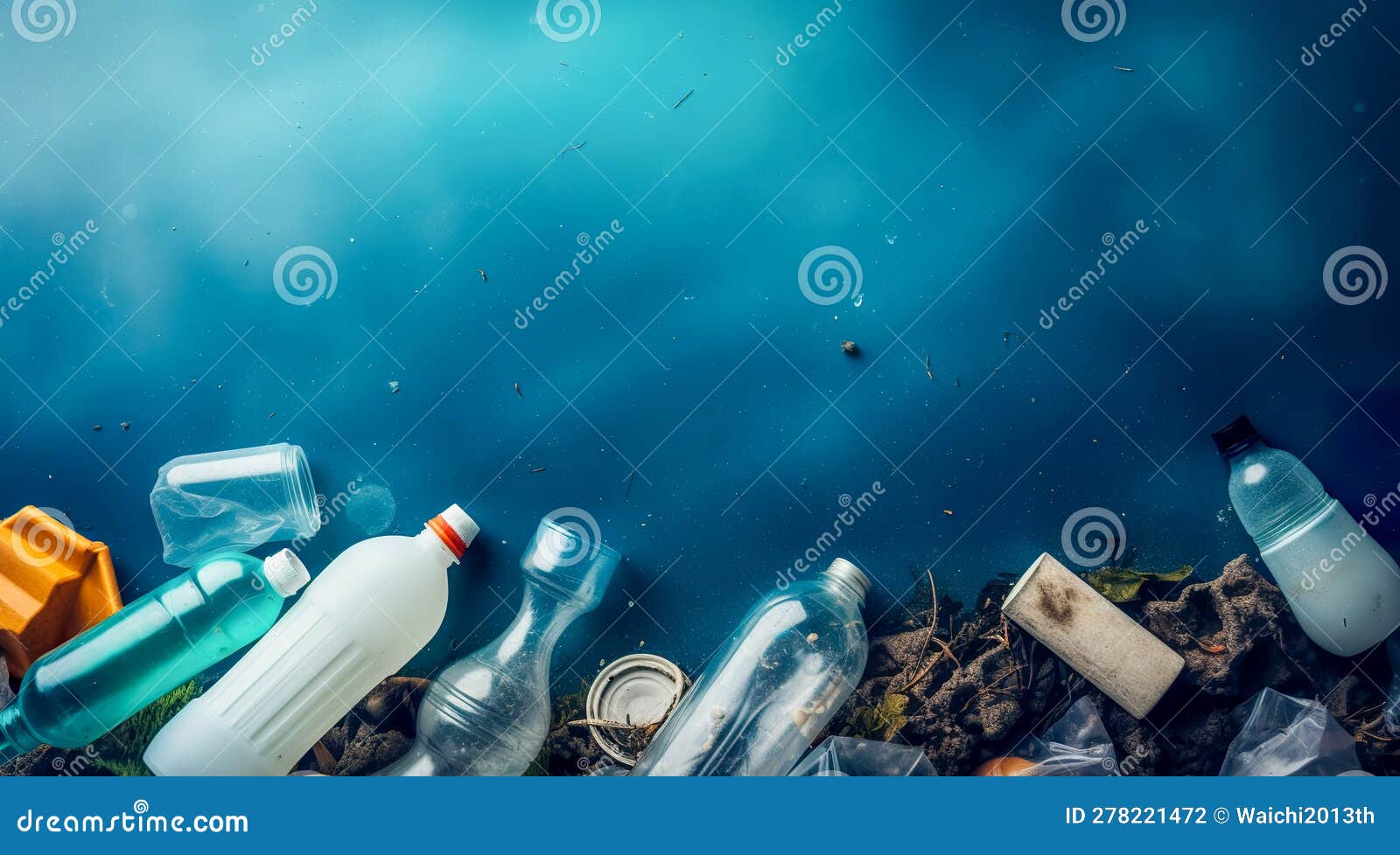 Plastic Pollution. Problem Plastic Bottles and Microplastics. Marine ...