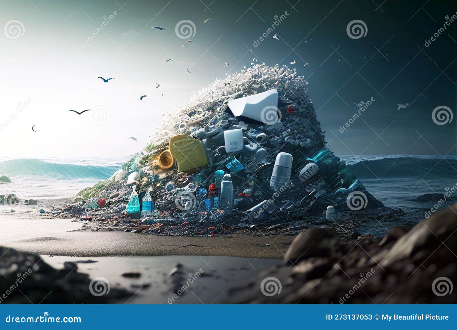 Plastic Pollution at Sea. Environmental Protection. Pollution at the ...