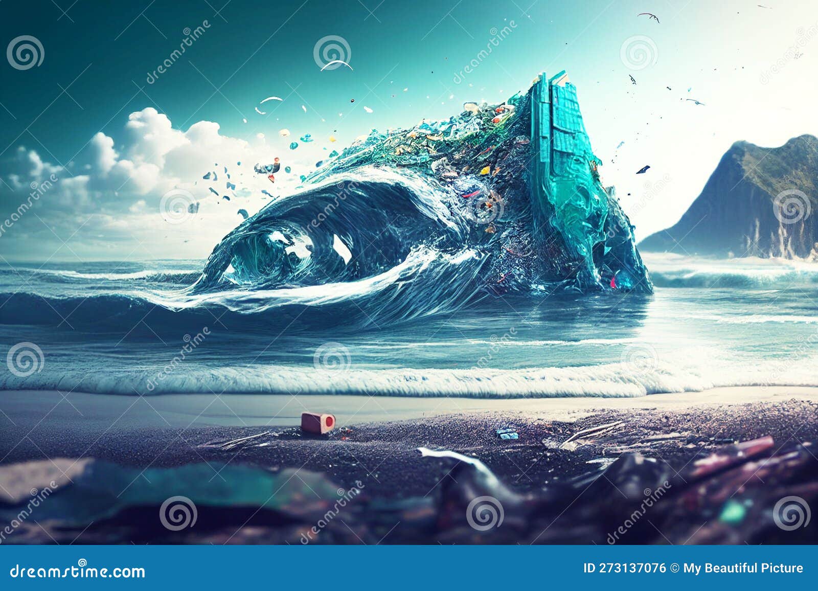 Plastic Pollution at Sea. Environmental Protection. Pollution at the ...