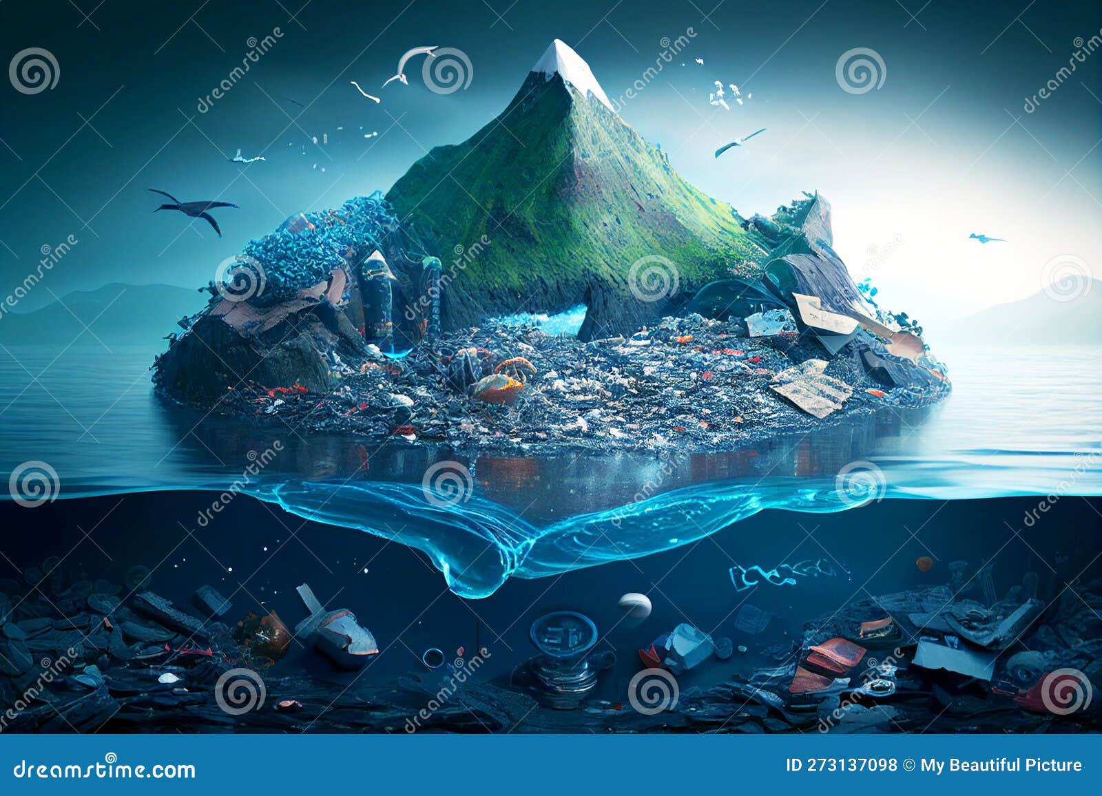 Plastic Pollution at Sea. Environmental Protection. Pollution at the ...