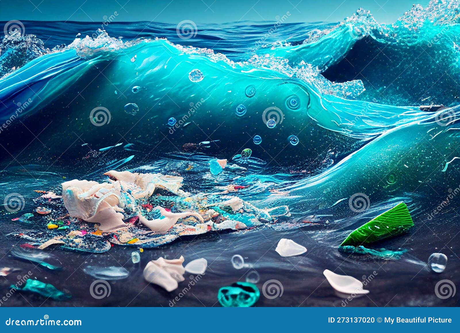 Plastic Pollution at Sea. Environmental Protection. Pollution at the ...