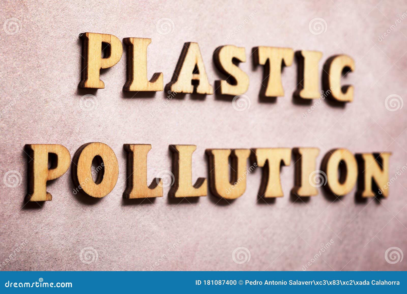 Plastic Pollution Text View Stock Photo - Image of environment, recycle ...