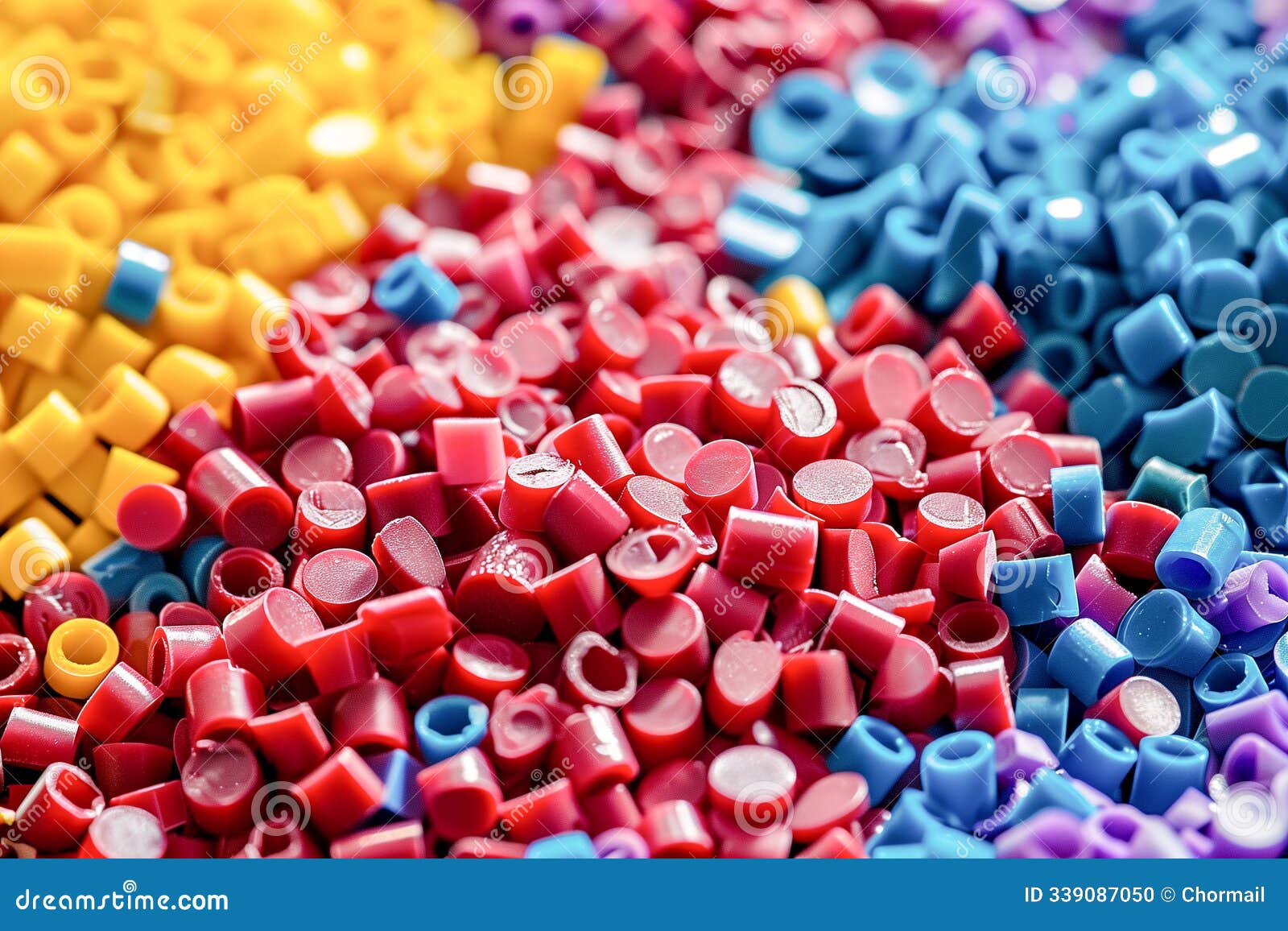 Plastic Polymer Color Pigment Granules Industrial Stock Illustration ...