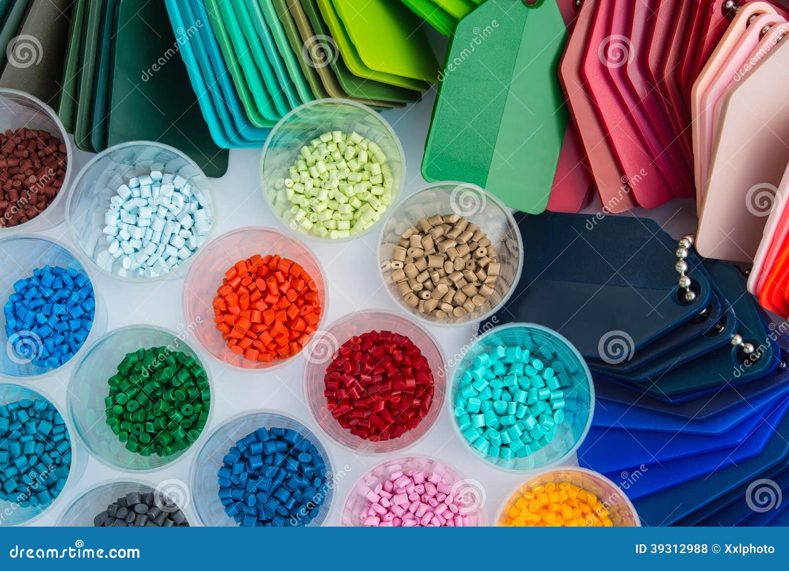 Plastic Polymer Resins With And Without Glass-fibre Royalty-Free Stock ...