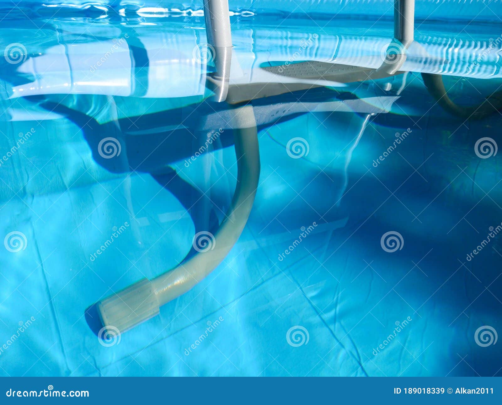 Plastic Pool Ladder`s Step Underwater Stock Image - Image of outdoor ...
