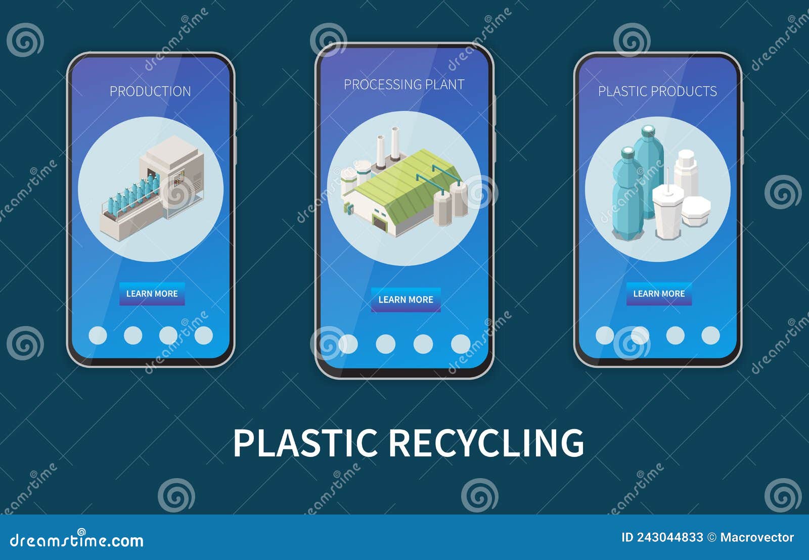 Plastic Production Banners Set Stock Vector - Illustration of website ...