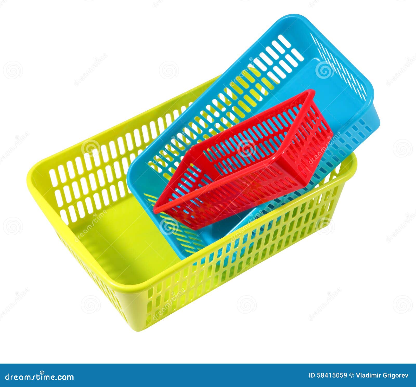 Plastic Products Household Use, Three Colored Boxes of Different Stock ...