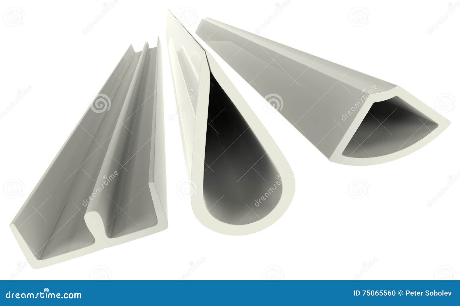 Plastic profile stock photo. Image of isolated, extrusion - 75065560