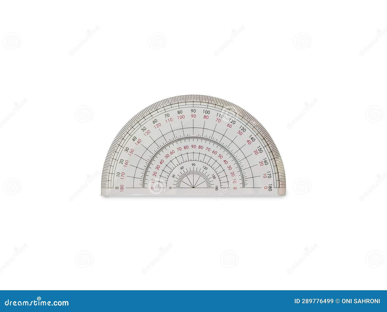 Plastic Protractor with White Background Stock Image - Image of ...
