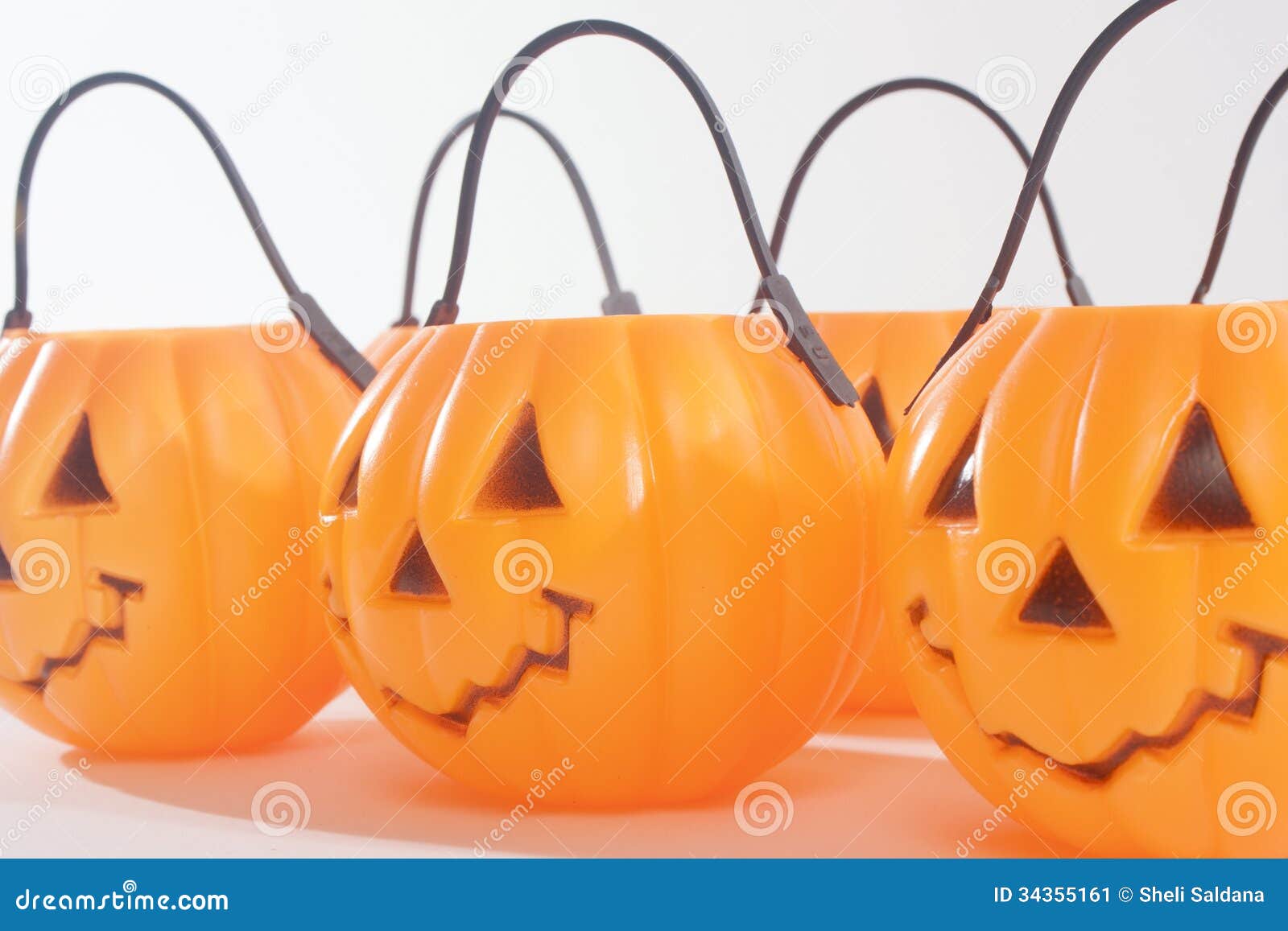 Plastic Pumpkins stock image. Image of color, orange - 34355161