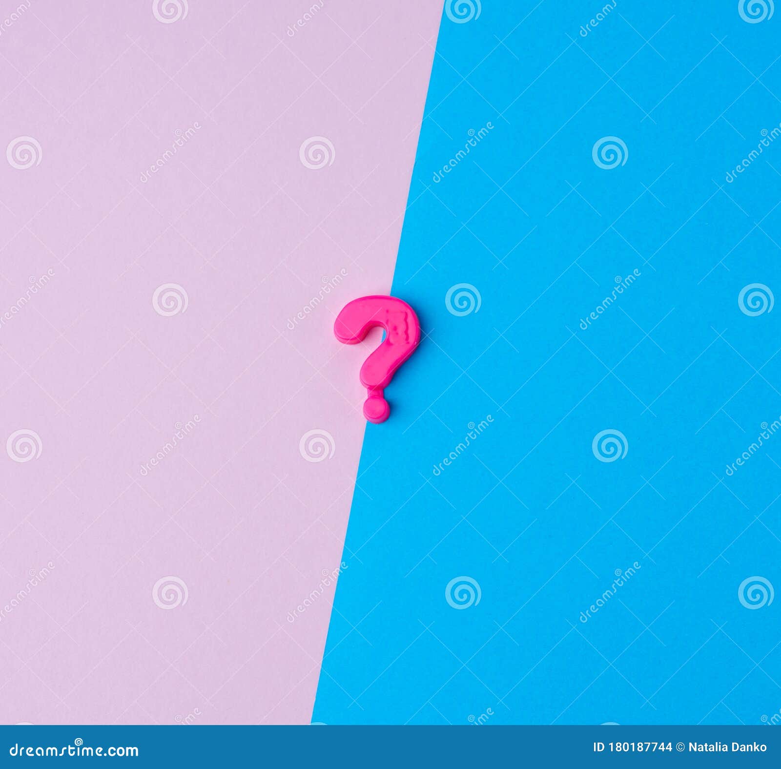 Plastic Question Mark on a Colored Background, Abstract Backdrop Stock ...