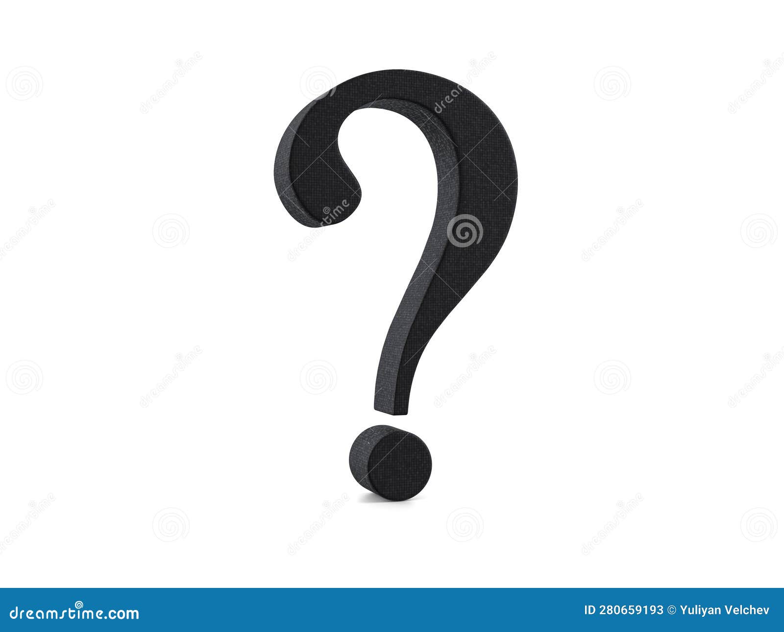 Plastic question symbol stock illustration. Illustration of plastic ...