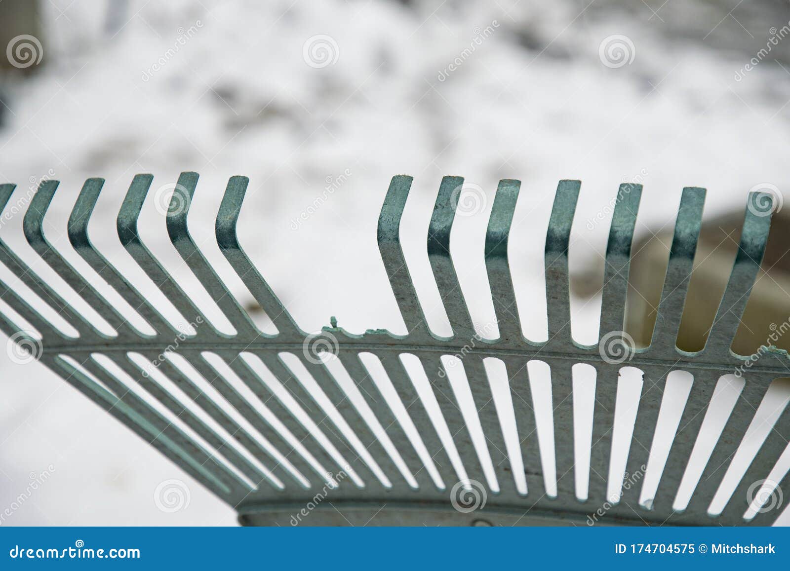 Plastic Rake in Plastic with Broken Tines Stock Image - Image of ...