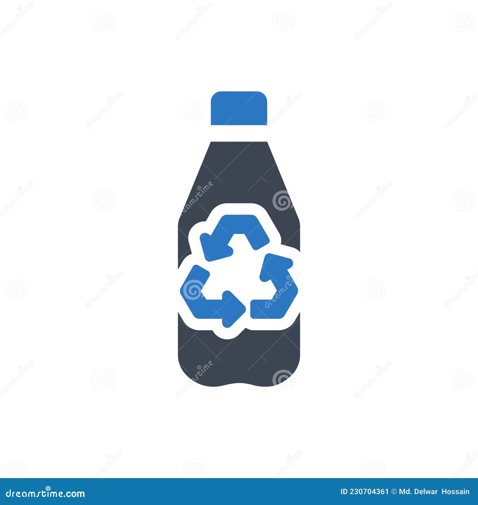 Plastic recycle icon stock vector. Illustration of garbage - 230704361