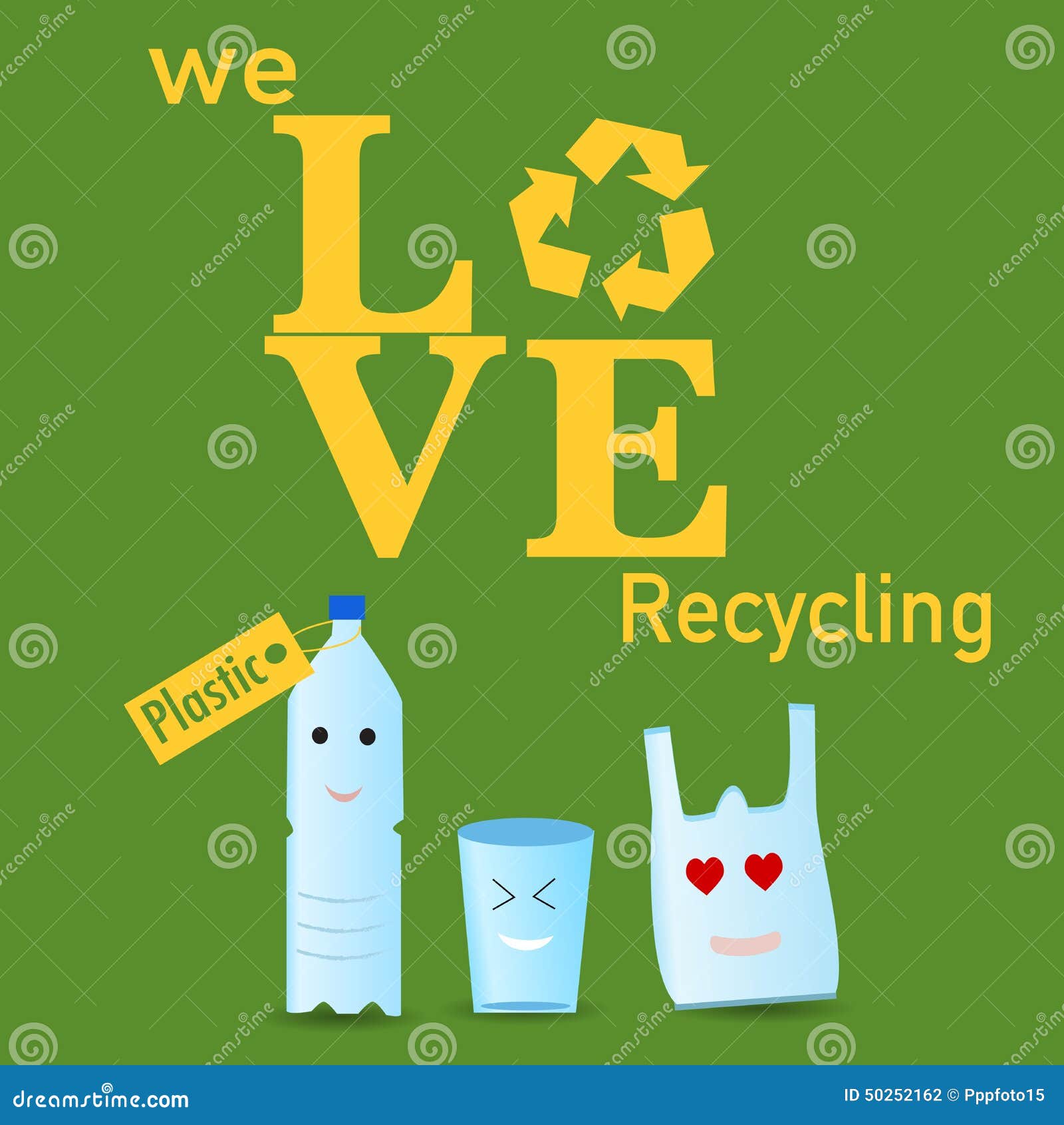 The plastic recycle poster stock vector. Illustration of commercial ...