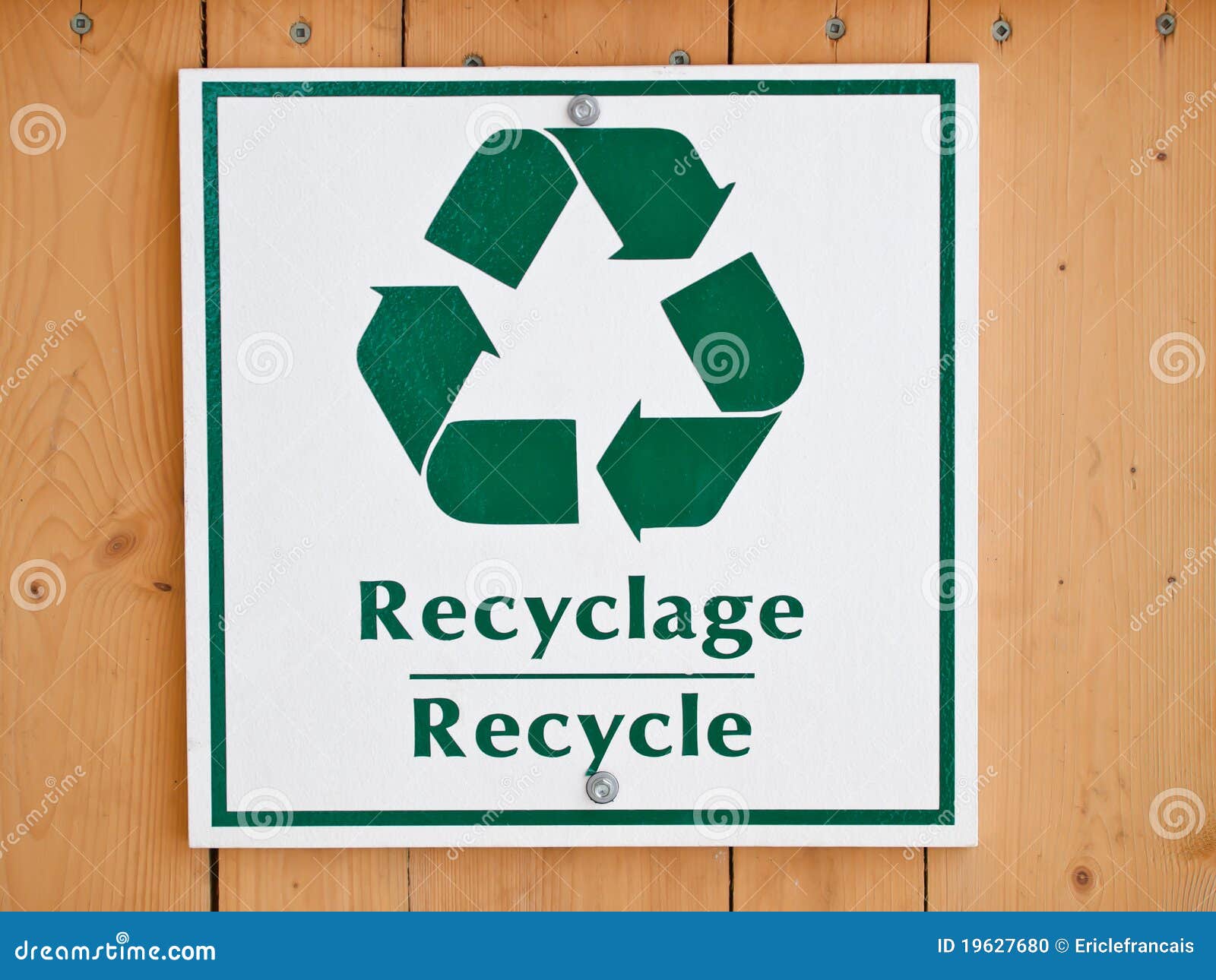 Plastic recycle sign stock photo. Image of decor, building - 19627680