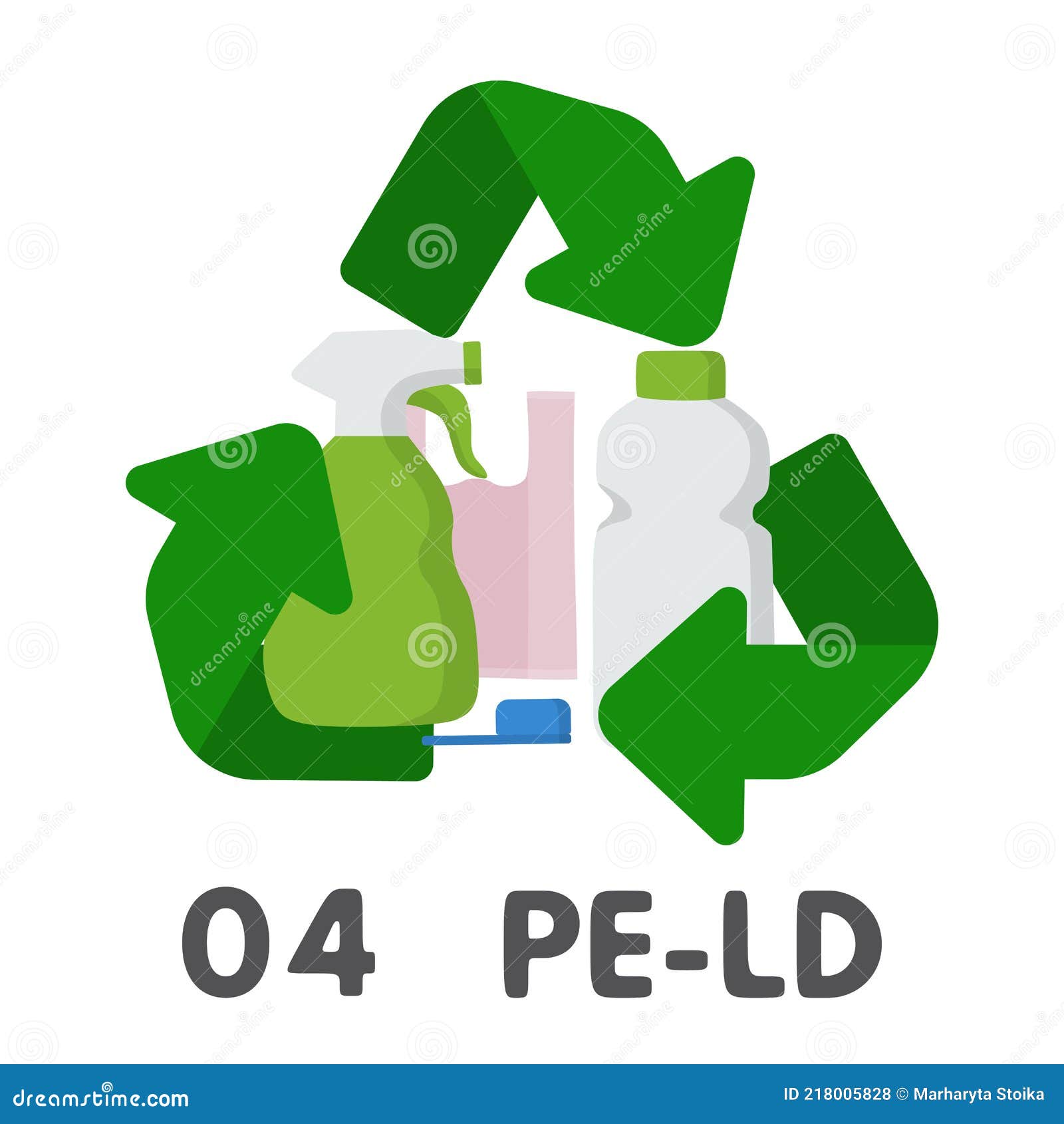 Plastic Recycle Symbol Vector Illustration Design. PE-LD LDPE Stock ...