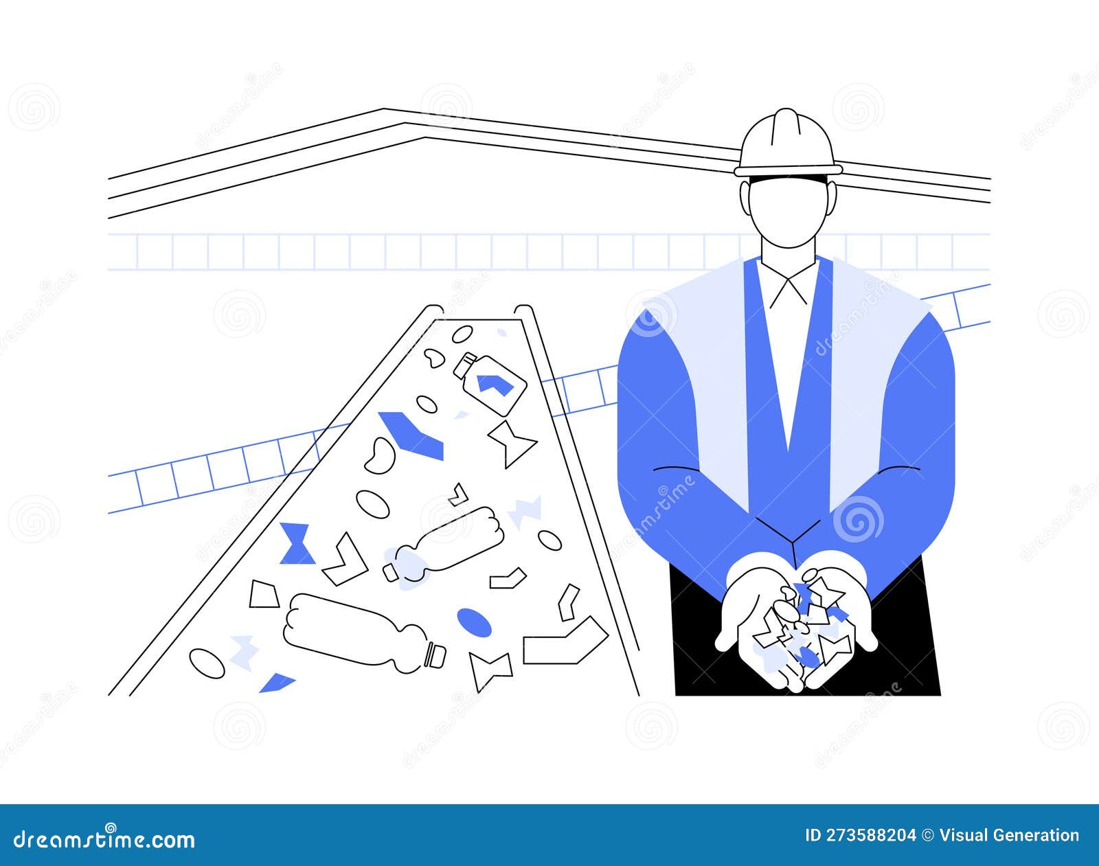Plastic Recycling Abstract Concept Vector Illustration. Stock Vector ...
