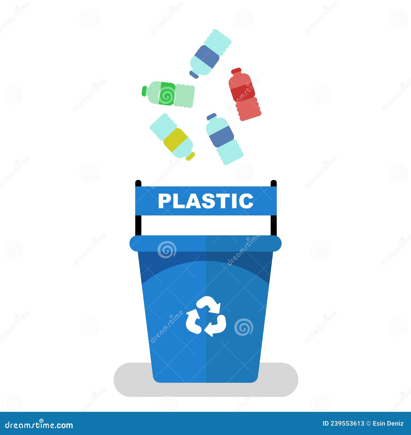 Plastic Recycling Bin. Environmental Protection Recycling System Stock ...