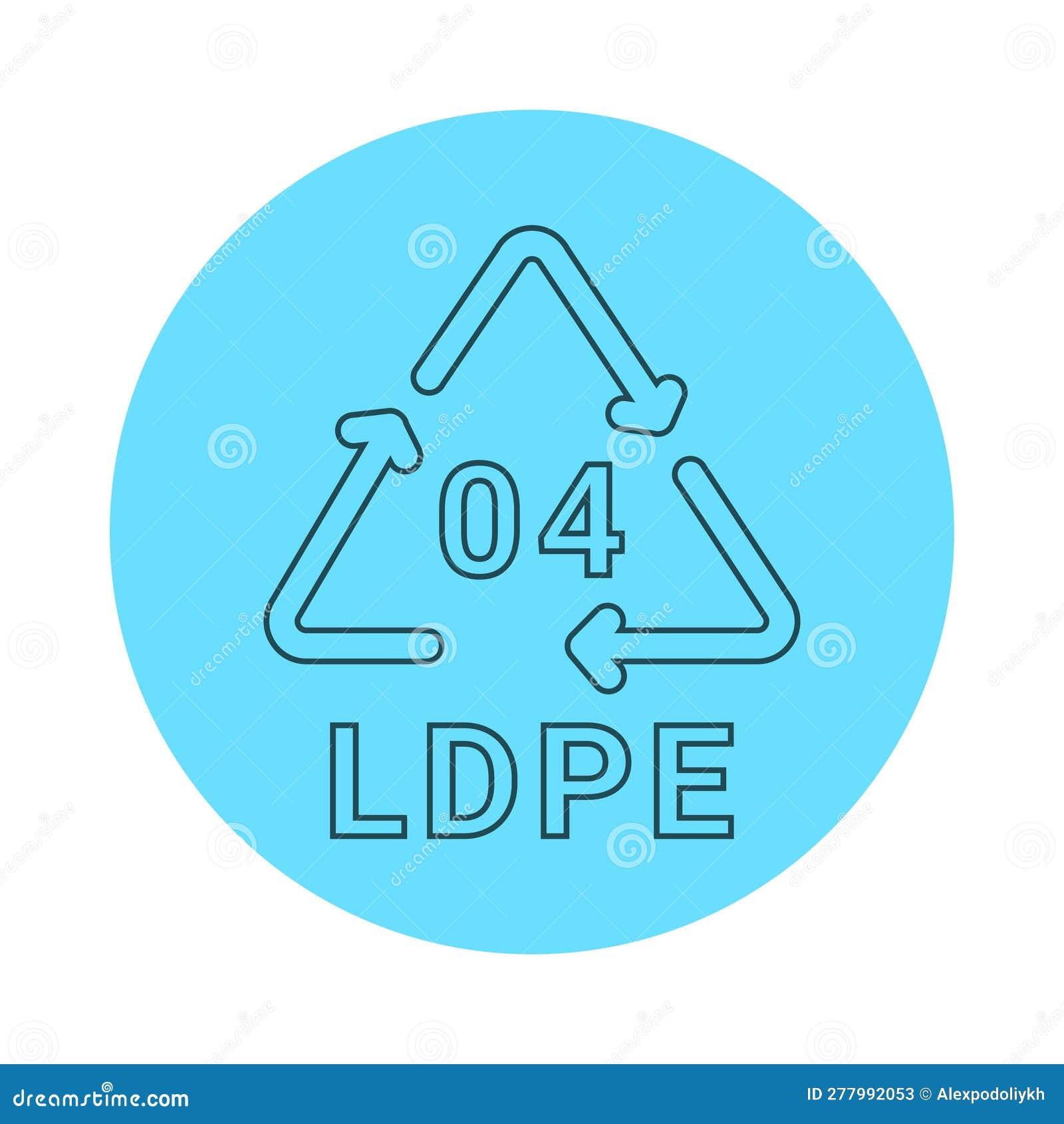 Plastic Recycling Code LDPE 04 Line Icon. Consumption Code Stock Vector ...