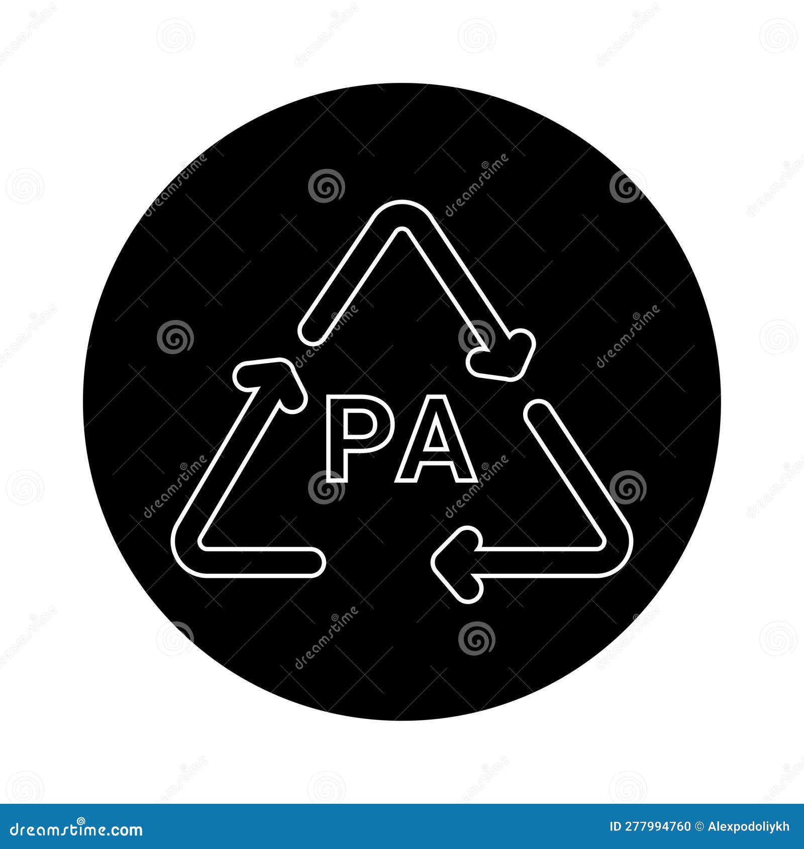 Plastic Recycling Code PA Line Icon. Consumption Code Resin, Polyamide ...