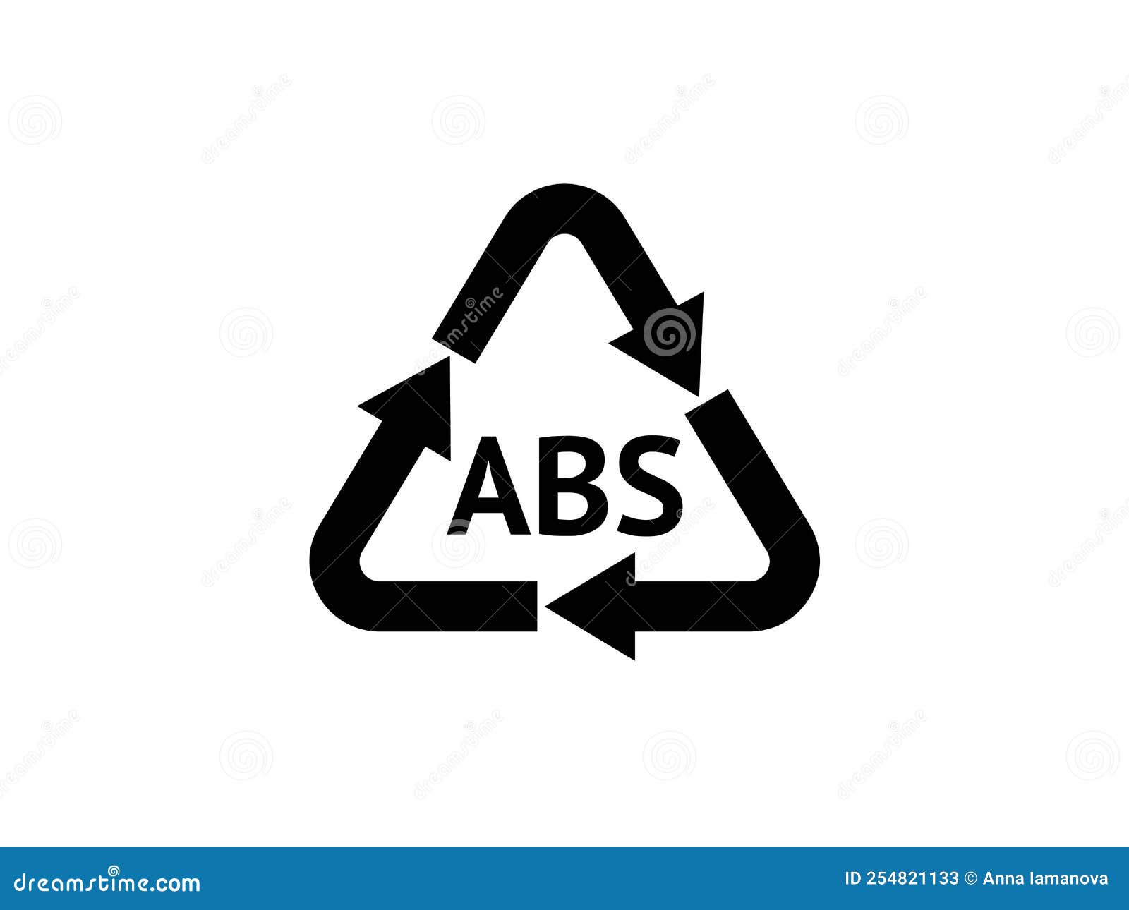 Plastic Recycling code stock vector. Illustration of symbol - 254821133