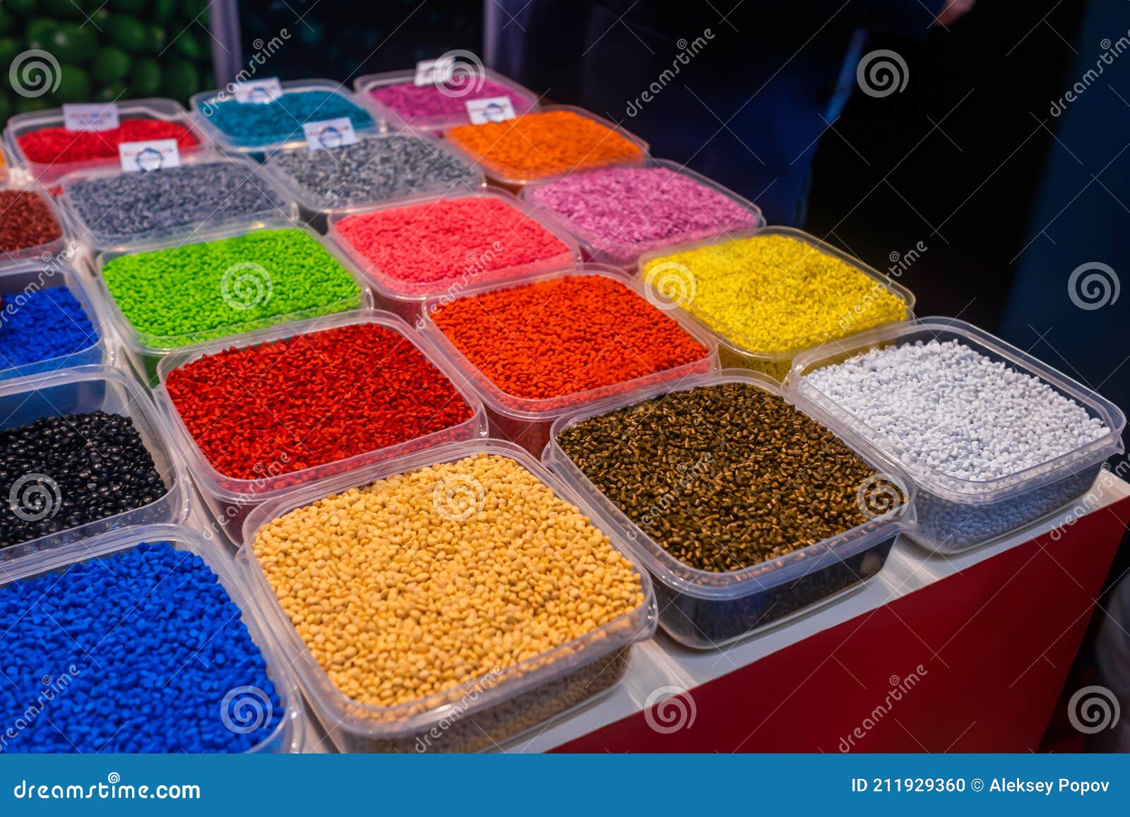 Plastic Recycling - Heap of Colorful Secondary Granules - Close Up ...