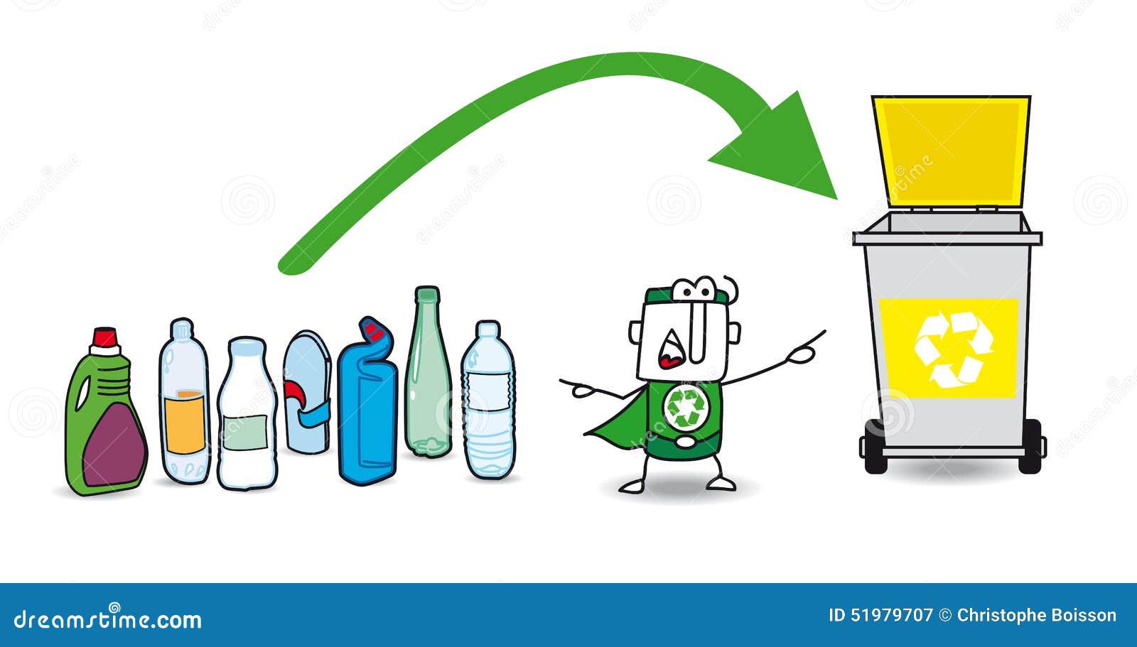 Plastic recycling stock vector. Illustration of cartoon - 51979707