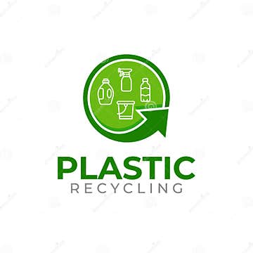 Plastic Recycling Logo Template. Waste Plastic Recycling Icon Stock ...