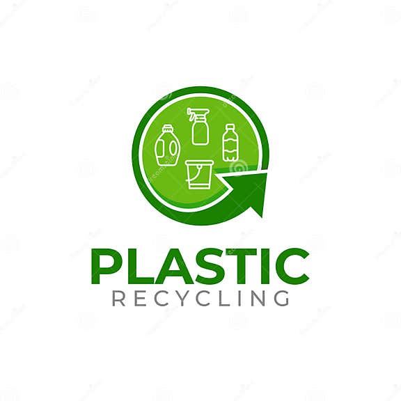 Plastic Recycling Logo Template. Waste Plastic Recycling Icon Stock ...